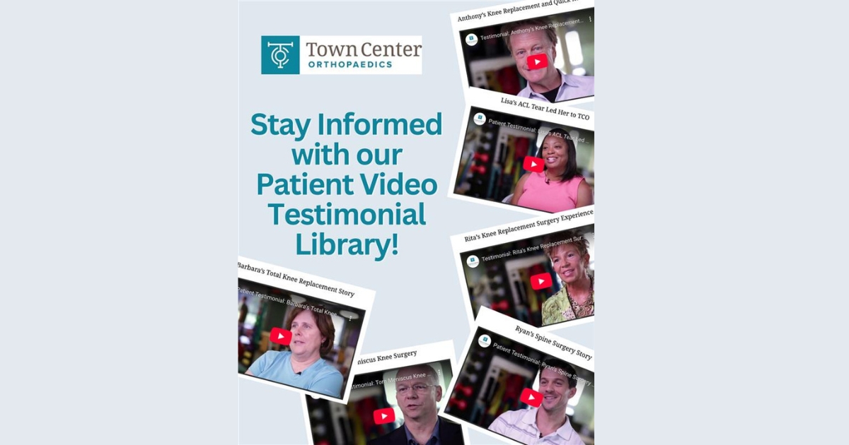 Town Center Orthopaedics on Social Media | Orthopaedic Care Centreville, VA