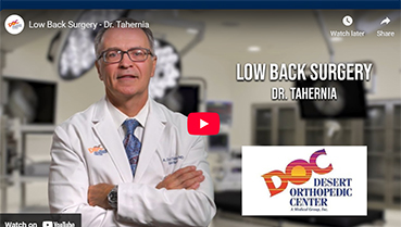 Dr David Tahernia | Orthopedic Spinal Surgeon Rancho Mirage | Spine ...